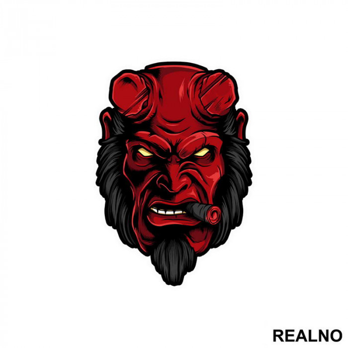 HELLBOY - NRAWING - NALEPNICA