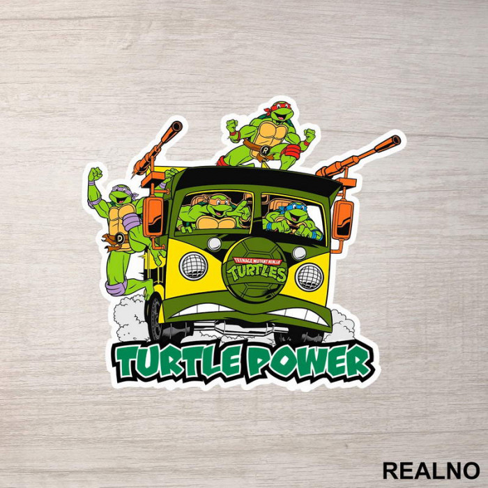 TURTLE POWER - NINDŽA KORNJAČE - NALEPNICA