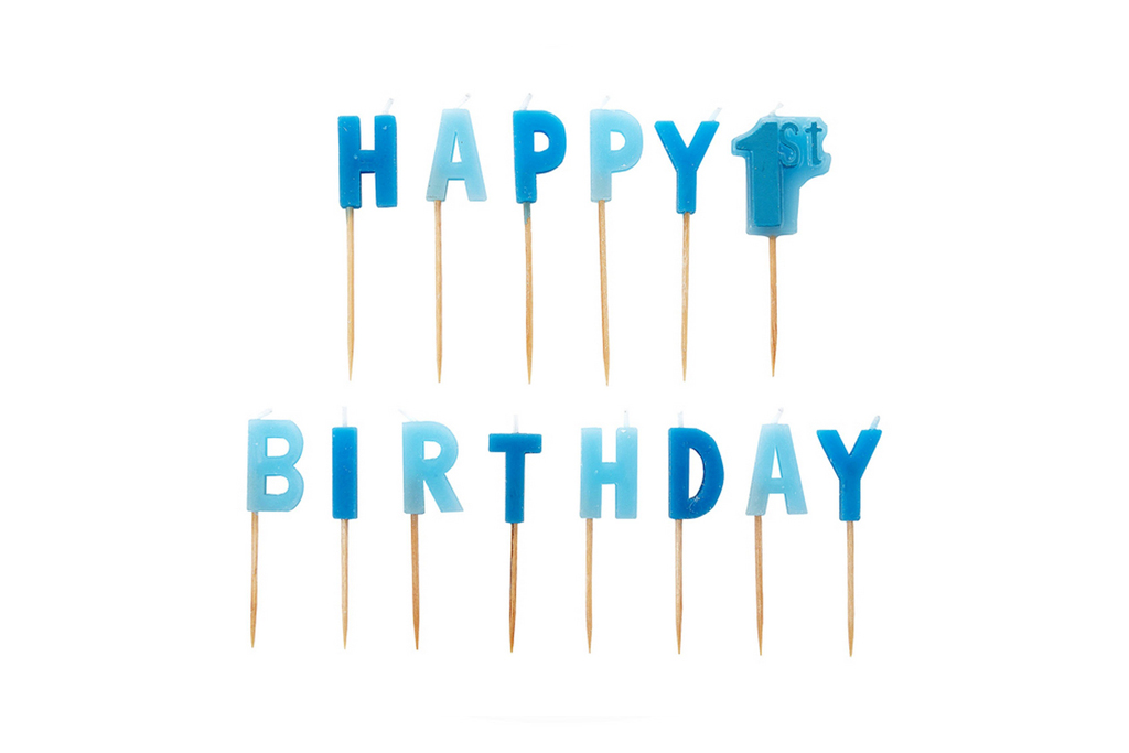 Svećice Happy 1st birthday – 14 kom