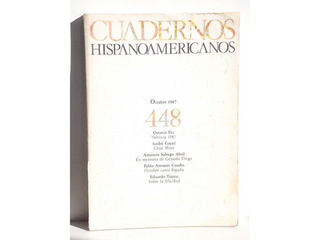 Cuadernos Hispanoamericanos 448 Octubre 1987.
