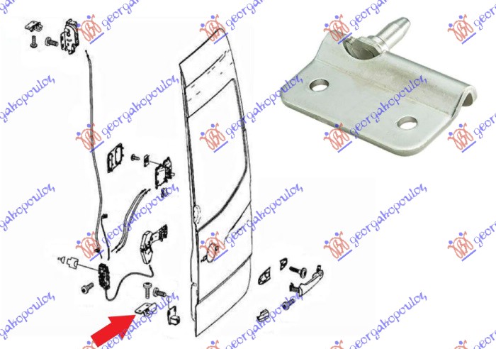 SARKA GEPEK VRATA DONJA Desna str. VW CRAFTER (2006-2017) (OEM: 2E1843014F, 9067400935, 9067600077)