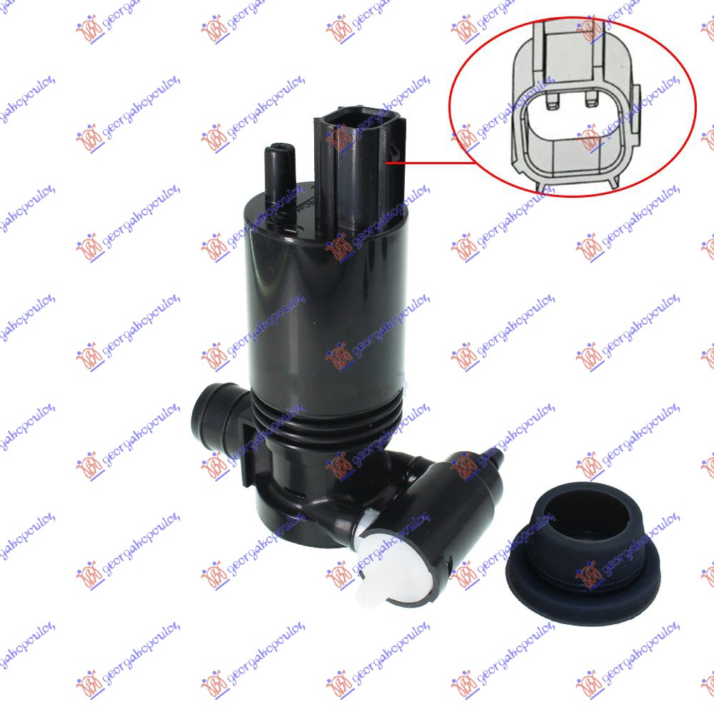 MOTOR ZA POSUDU BRISACA (2 PUMPE) KOCKA CHRYSLER PT CRUISER (2001-2010) (OEM: 30784329, 5093412AA, LR013951)