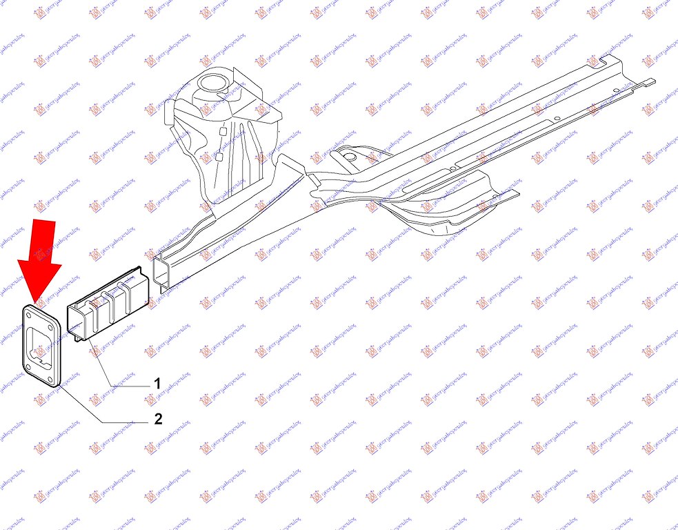 KRAJ SASIJE VERTIKALAN Desna str. FIAT GRANDE PUNTO (2005-2012) (OEM: 51885636)