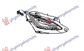 RESETKA PREDNJEG BRANIKA BEZ MAGLENKE(O) Leva str. HYUNDAI i20 (2012-2014) (OEM: 86527-1J500, 865271J500)