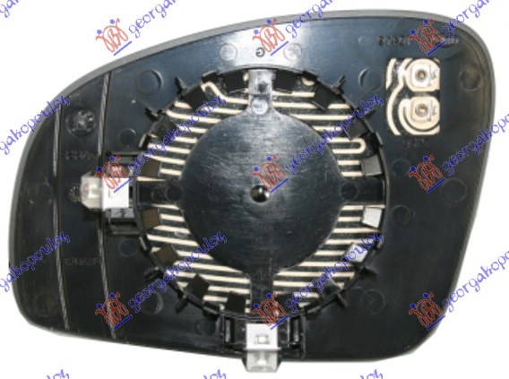 STAKLO RETROVIZORA SA GREJACEM (KONVEKSAN) Desna str. SKODA ROOMSTER (2010-2015) (OEM: 5J0857522M)