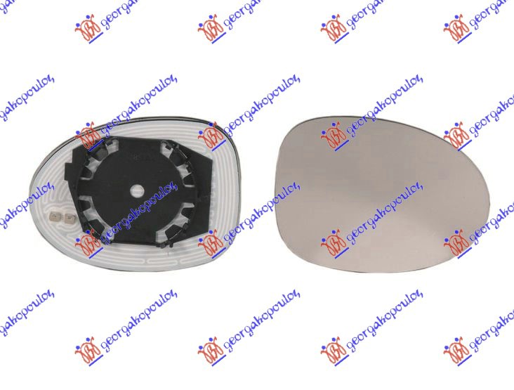 STAKLO RETROVIZORA SA GREJACEM Desna str. RENAULT TWINGO (1992-1998) (OEM: 7701049084)