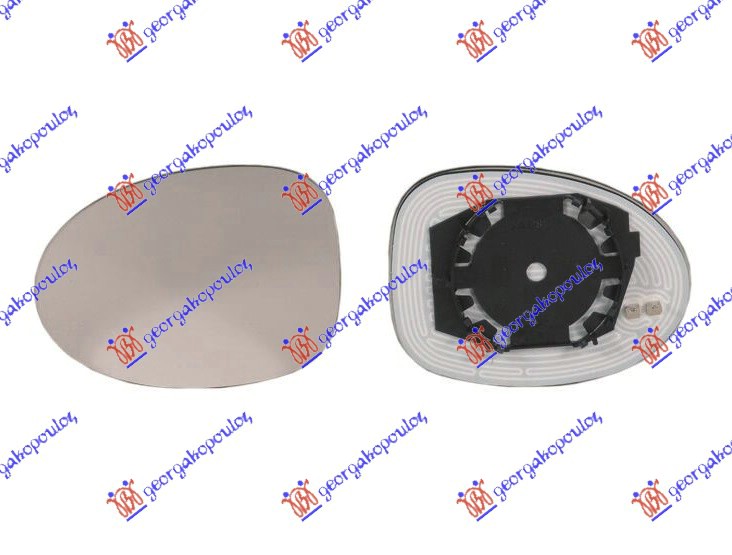 STAKLO RETROVIZORA SA GREJACEM Leva str. RENAULT TWINGO (1992-1998) (OEM: 7701049083)