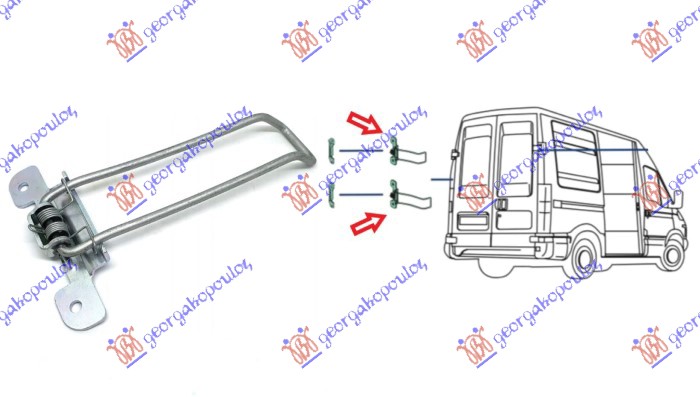 GRANICNIK GEPEK VRATA (DUPLA VRATA) IVECO DAILY (2000-2007) (OEM: 500365957)