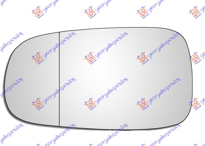 STAKLO RETROVIZORA (BEZ NOSACA) Leva str. SAAB 9.3 (2002-2007) (OEM: 12795600)