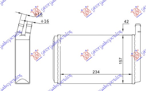 GREJAC KABINE (M)+/ – AC (235×157) AUDI 80 CC (1984-1986) (OEM: 171819121)