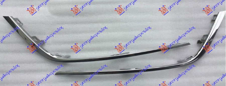 LAJSNA RESETKE PREDNJEG BRANIKA HROM SET RENAULT MEGANE SDN (2016-) (OEM: 261A20197R)
