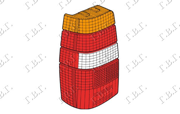 STAKLO STOP LAMPE Leva str. FIAT FIORINO (1997-1999)