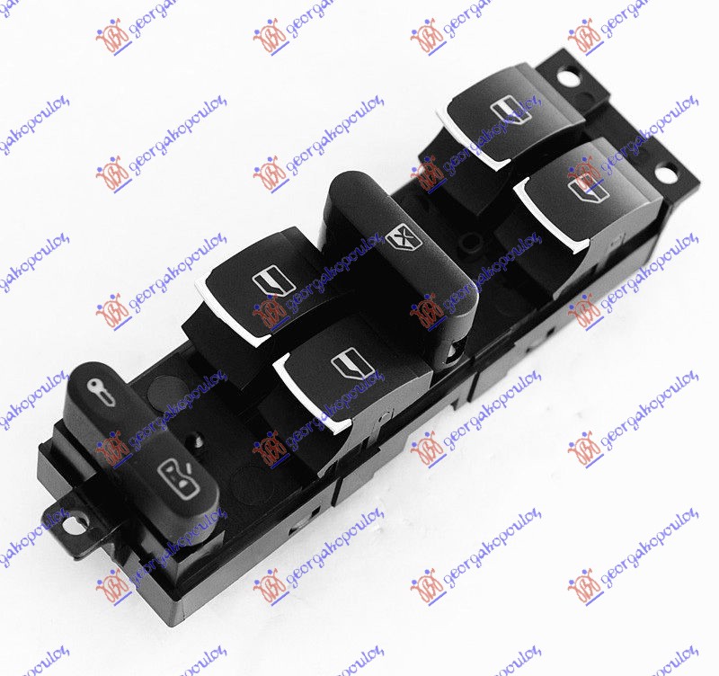 PREKIDAC U PREDNJIM VRATIMA HROM(CETVO)(9pin) Leva str. SEAT LEON (1999-2005) (OEM: 3BD959857)