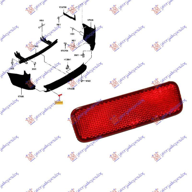 KATADIOPTER Desna str. FORD TRANSIT/TOURNEO CONNECT (2013-2019) (OEM: 1778457)