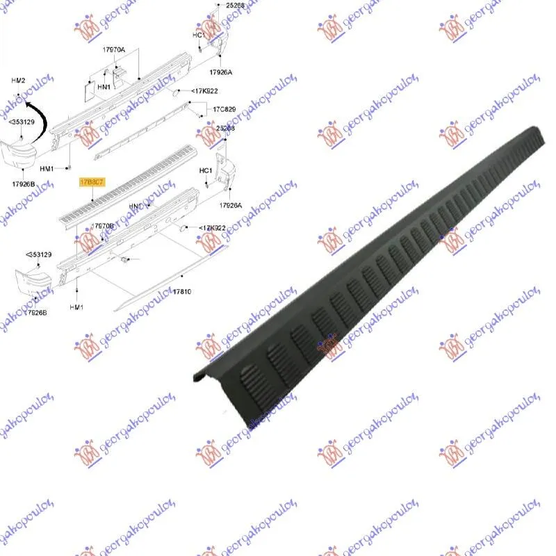 GAZISTE ZADNJEG BRANIKA FORD TRANSIT CONNECT (2003-2010) (OEM: 4447730)