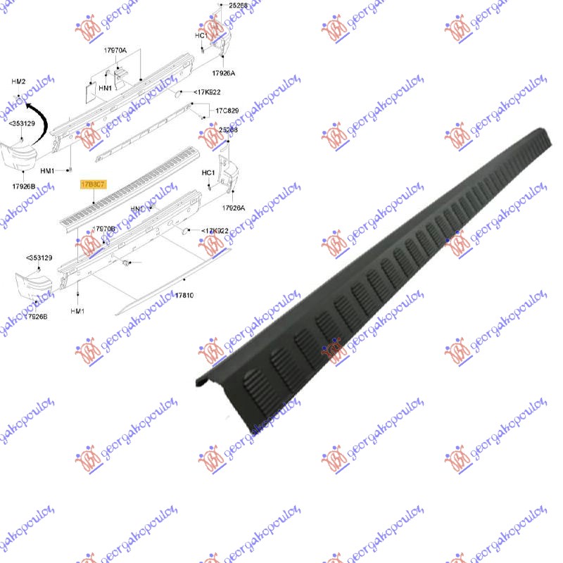 GAZISTE ZADNJEG BRANIKA FORD TRANSIT CONNECT (2010-2013) (OEM: 4447730)