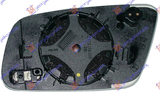 STAKLO RETROVIZORA PLAVO SA GREJACEM 00 – Desna str. AUDI A3 (1996-2003) (OEM: 8D0857536D)