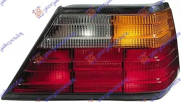 STAKLO STOP LAMPE CRVENO – ZUTO Desna str. MERCEDES E CLASS (W124) (1985-1992) (OEM: 1248201066)