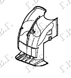 POTKRILO PREDNJI DEO Desna str. RENAULT MEGANE L/B (1999-2002) (OEM: 7700434563)