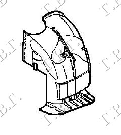 POTKRILO PREDNJI DEO Leva str. RENAULT MEGANE COUPE-CABRIO (1999-2002) (OEM: 7700434564)