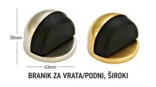 FF Graničnik za vrata podni-široki fi43 zlatni