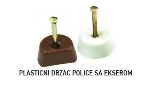 FF Držač police sa ekserima beli 200/1