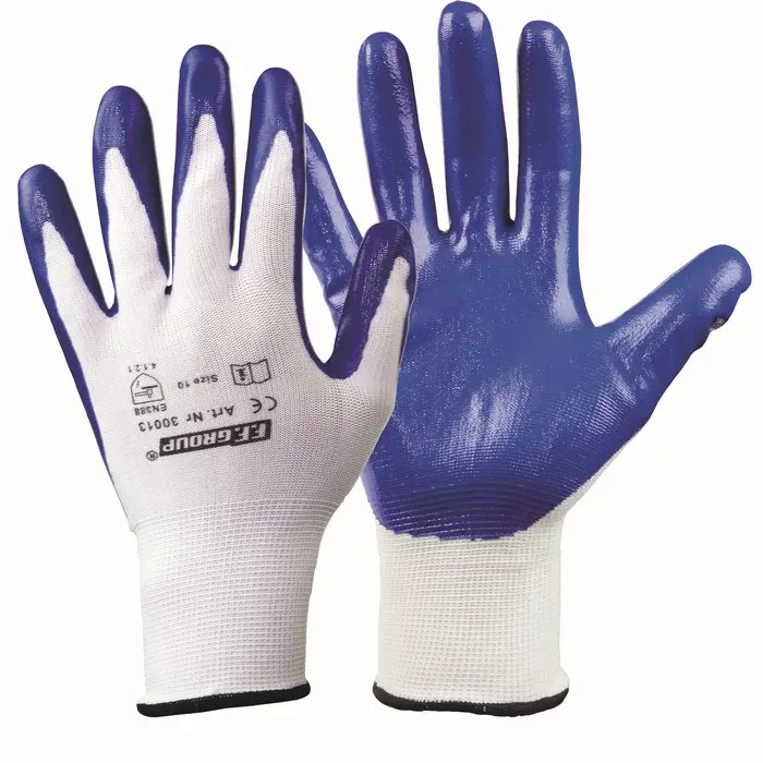 FF rukavice nitril l plavo-bel