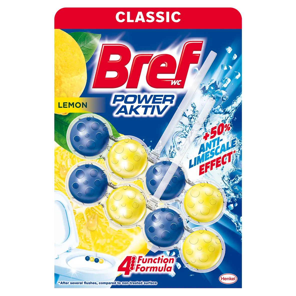 BREF WC osveživač Power Aktiv LEMON 2x50g