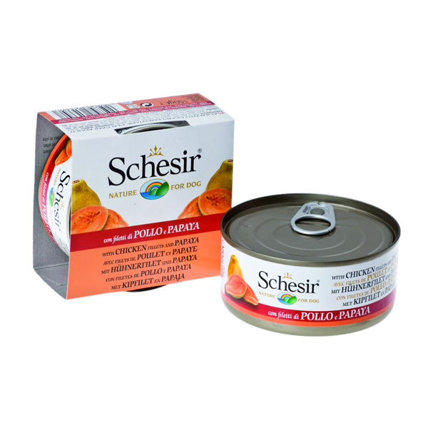 Schesir Fruit dog piletina i papaja - 150gr