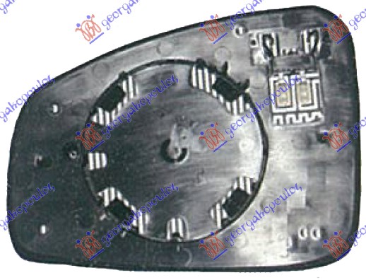 STAKLO RETROVIZORA SA GREJACEM (KONVEKSAN) Desna str. RENAULT FLUENCE (2010-2013) (OEM: 963651913R)