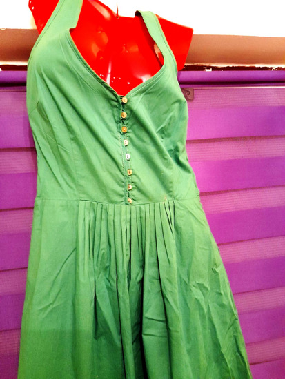 Zara trava zelena haljina na bretele br.S