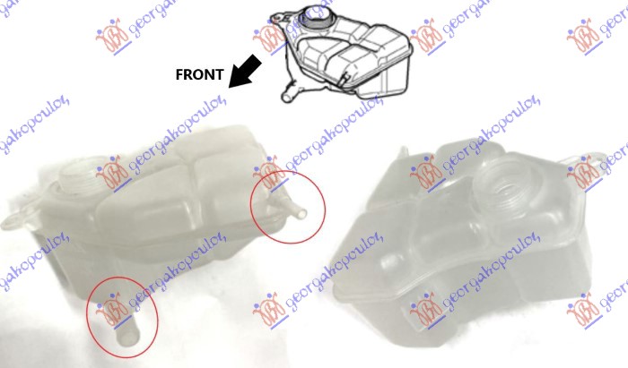 POSUDA ZA ANTIFRIZ (2 CEVI NAPRED) FORD FUSION (2002-2012) (OEM: 1141512, 1146360, 1221362)