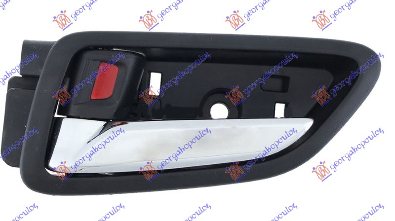 KVAKA PREDNJIH/ZADNJIH VRATA UNUTRASNJA HROM/CRNA Leva str. MAZDA 2 (2014-2020) (OEM: DA6T-59-330A, DA6T-59-330B, DA6T59330A)