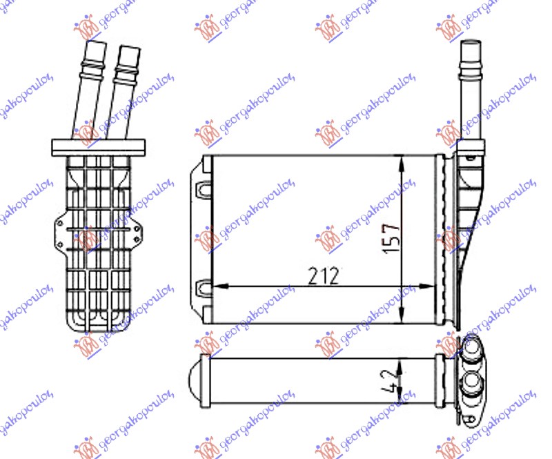 GREJAC KABINE (M) (210x155x42) 97 – RENAULT ESPACE (1992-2003) (OEM: 6025370414.60253, 6025370415.60253, 602537041460253)