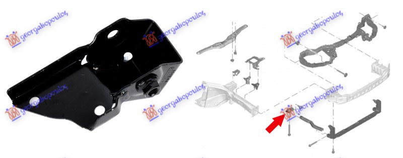 NOSAC HLADNJAKA METALNI (ZADNJI DEO) Desna str. FORD FOCUS C-MAX (2010-2014) (OEM: 1780959, AV61-101E44-AB, AV61101E44AB)