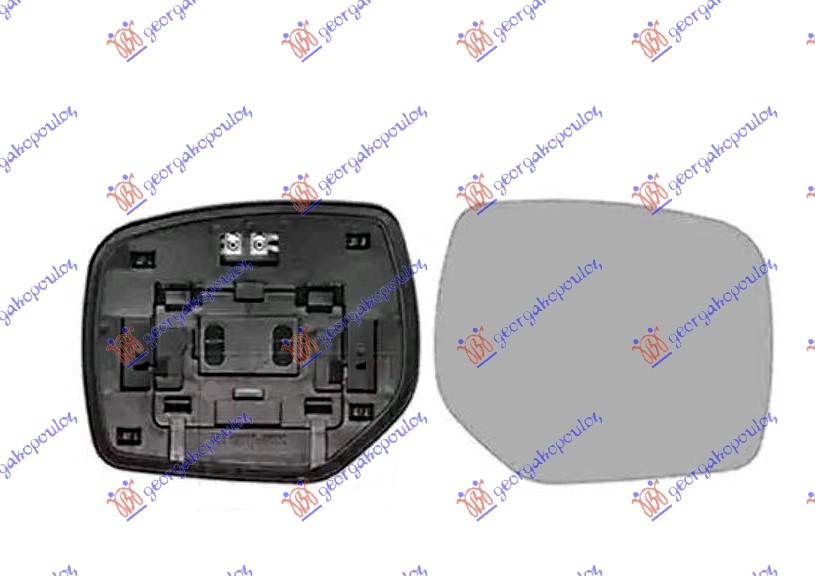 STAKLO RETROVIZORA SA GREJACEM (KONVEKSAN) Desna str. SUBARU FORESTER (2012-2015) (OEM: 91039AJ121)