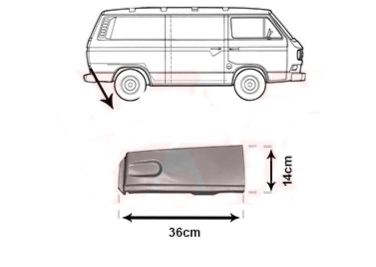 KRAJ ZADNJEG BLATOBRANA Desna str. VW TRANSPORTER (1979-1991)