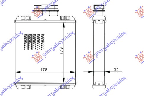 GREJAC KABINE (B) +/ – AC (176×180) AUDI A1 (2010-2014) (OEM: 6Q0819031, 6R0819031)