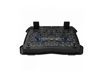 CANYON NS03, Cooling stand dual-fan with 2x2.0 USB hub, support up to 10-15.6 laptop, ABS plast...