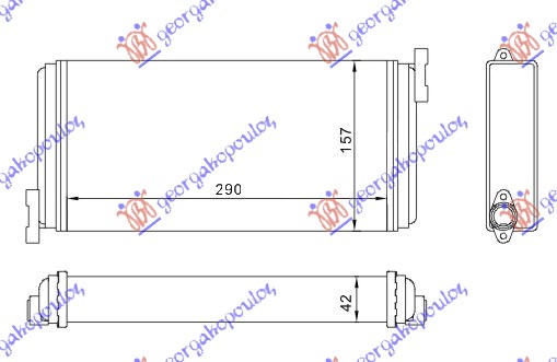 GREJAC KABINE (M) +/ – AC (295×152) MERCEDES 190E (W201) (1984-1993) (OEM: 0028355401)