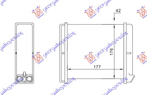 GREJAC KABINE (M) +/ – AC (177×176) VALE OPEL VECTRA A (1989-1992) (OEM: 1843106)