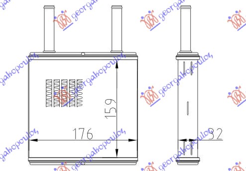 GREJAC KABINE (B) – AC (140×187) OPEL CORSA A (1985-1990) (OEM: 1302108)