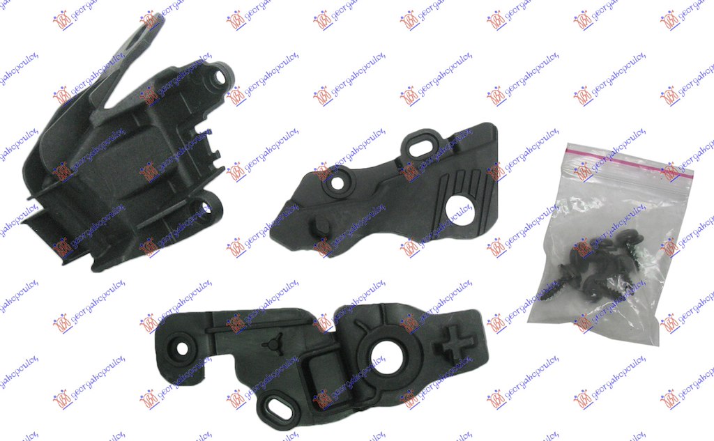 NOSAC FARA PLASTICNI (SET 3 KOM) Desna str. PEUGEOT 208 (2015-2019) (OEM: 1609943880)