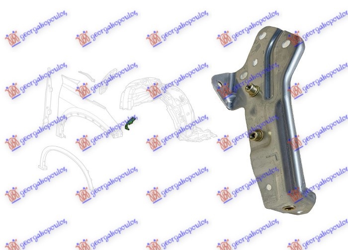 NOSAC BLATOBRANA ALUMINIJUM Leva str. NISSAN X-TRAIL (2021-) (OEM: 641C1-6RA0A, 641C16RA0A, F41C1-6RRMA)