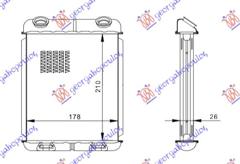 GREJAC KABINE (B) + / -AC (2 10 x 178)DELPHI T RENAULT VELSATIS (2003-2009) (OEM: 7701206524)