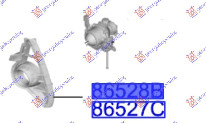 RESETKA PREDNJEG BRAN. SPOLJ. (MAGL) (O) Desna str. HYUNDAI i10 (2019-) (OEM: 86564-K7010, 86564K7010)