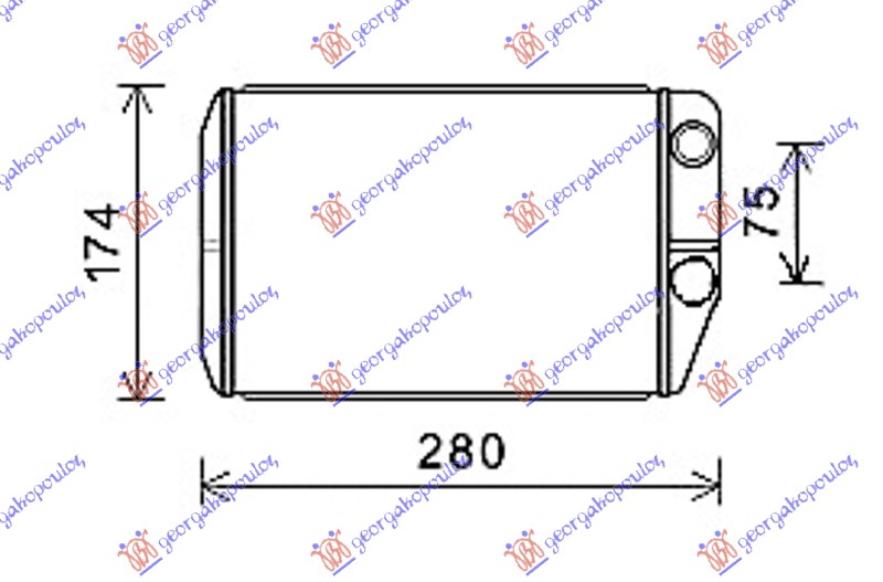 GREJAC KABINE (BR) (230x165x26) CITROEN JUMPER (2006-2014) (OEM: 6448R0, 77364073)