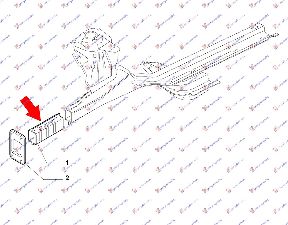 KRAJ SASIJE HORIZONTALNI Desna str. FIAT GRANDE PUNTO (2005-2012) (OEM: 0055703471)