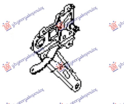 PODIZAC ZADNJEG PROZORA ELEKTRICNI BEZ MOTORA (O) Desna str. HYUNDAI i10 (2010-2013) (OEM: 834040X010)