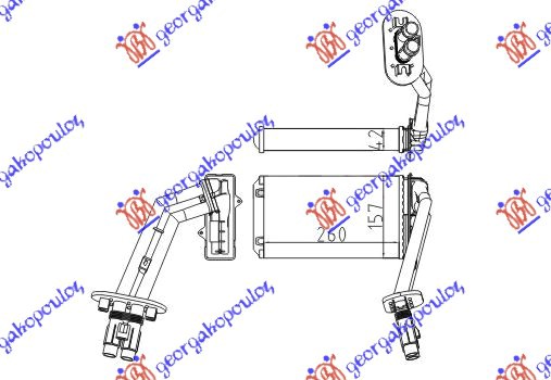 GREJAC KABINE (M) (260x157x42)VALEO TIP RENAULT LAGUNA (1994-1998) (OEM: 7701039481)